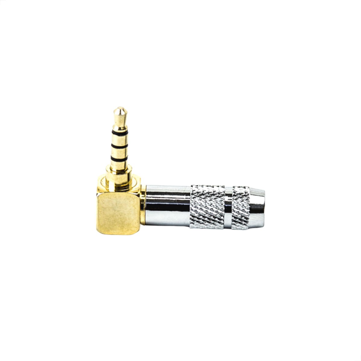 Kit com 5 Conector Plug P3 90 Graus Profissional - Cirilo Cabos